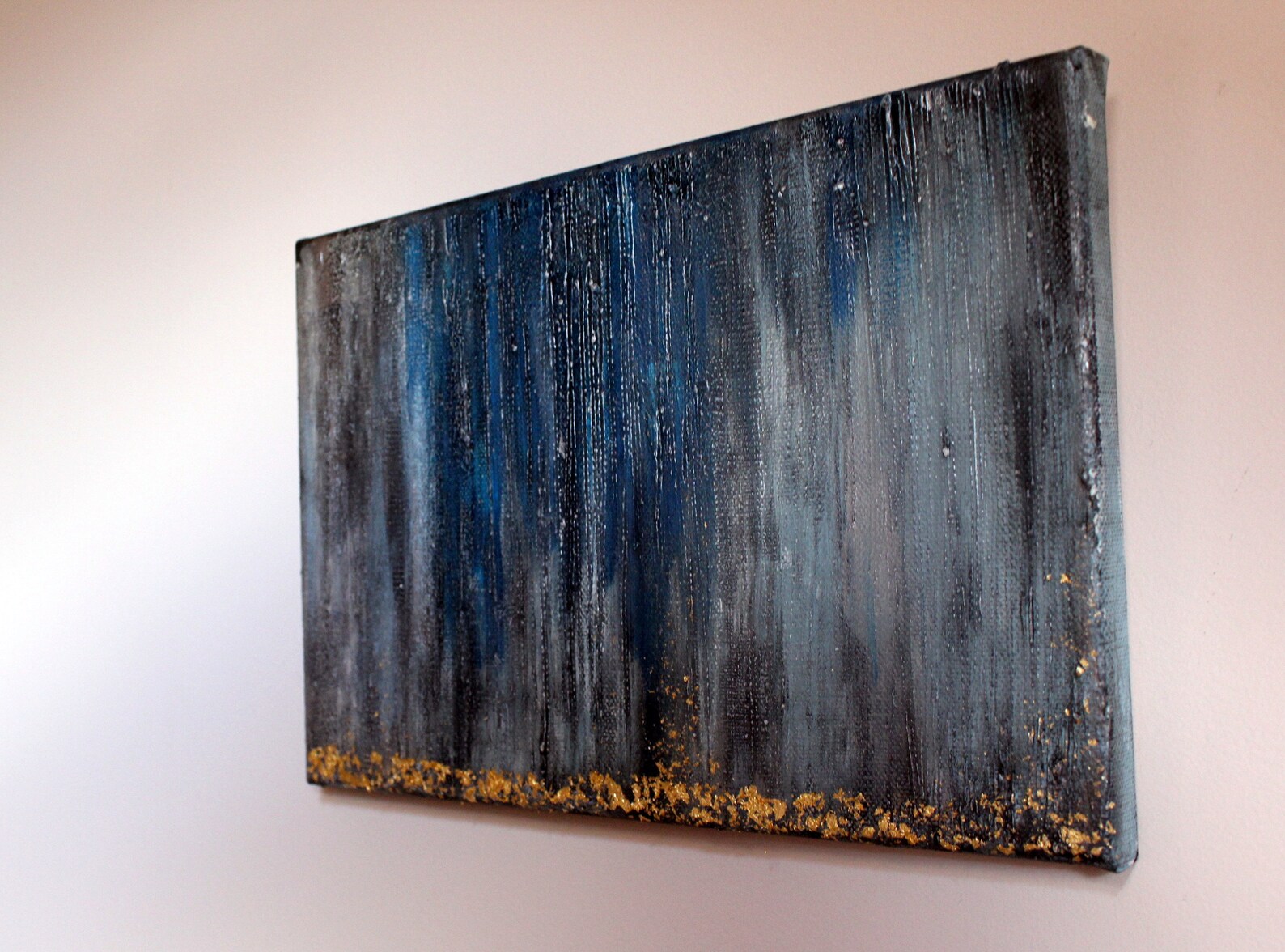 Abstract painting Gothic wall art Stardust painting Blue | Etsy