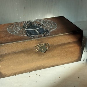 Scarab Altar Box Egypt Decor Box Scarab Beetle Box Egypt Mythology ...