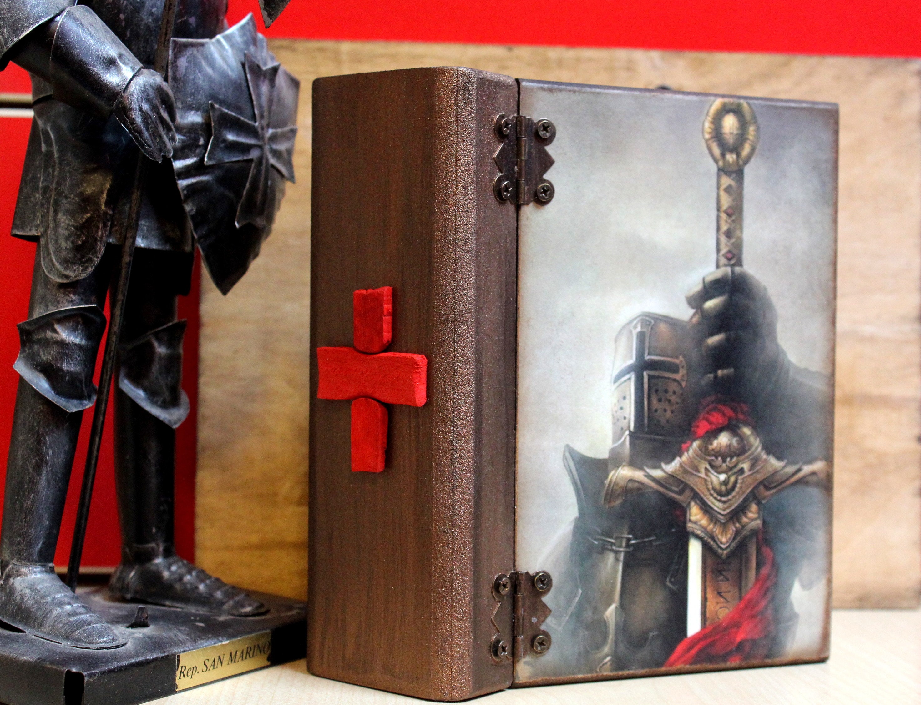 Templar knight box Templar book box Templar cross Templar | Etsy