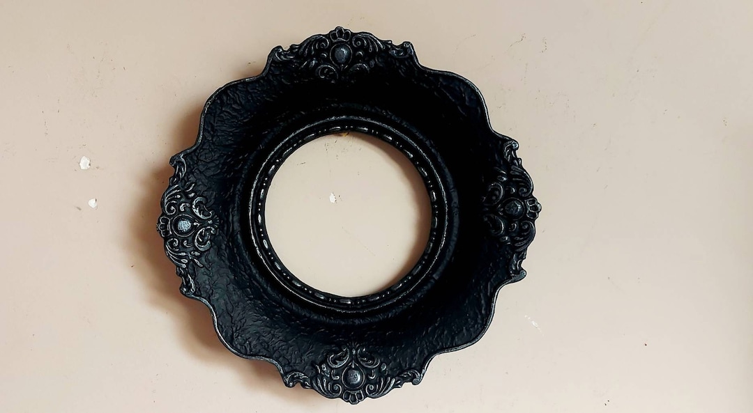 Gothic Black Frame, Gothic Wall Frame, Victorian Wall Frame, Round Wall ...