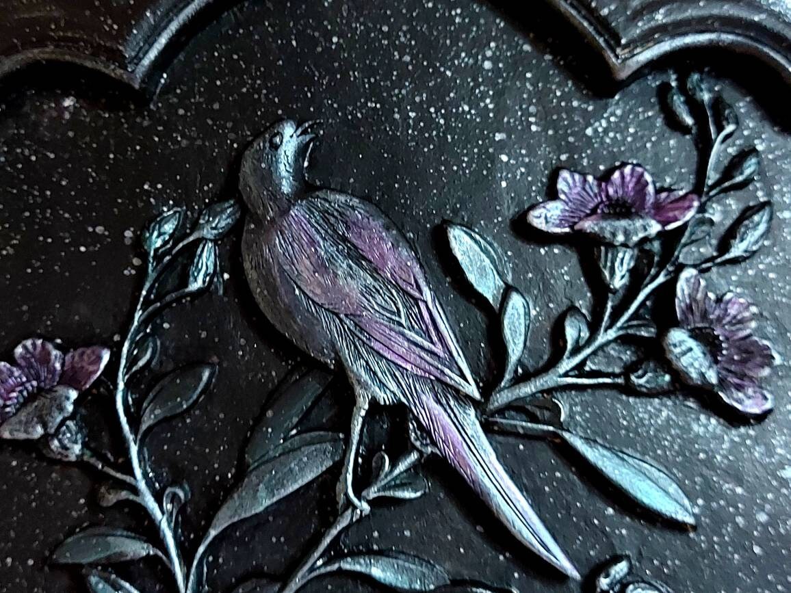 Gothic wall decor Gothic bird decor Relief in stone Gothic | Etsy