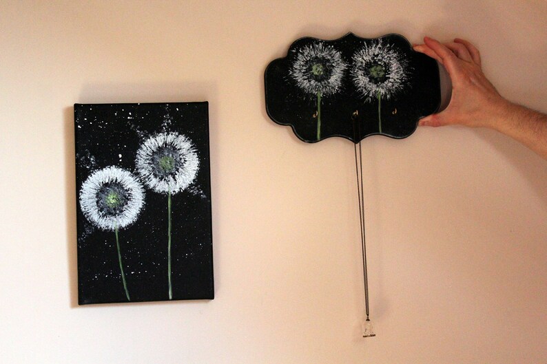 Dandelion Key Hanger Gothic Dandelion Jewelry Hanger Dandelion | Etsy