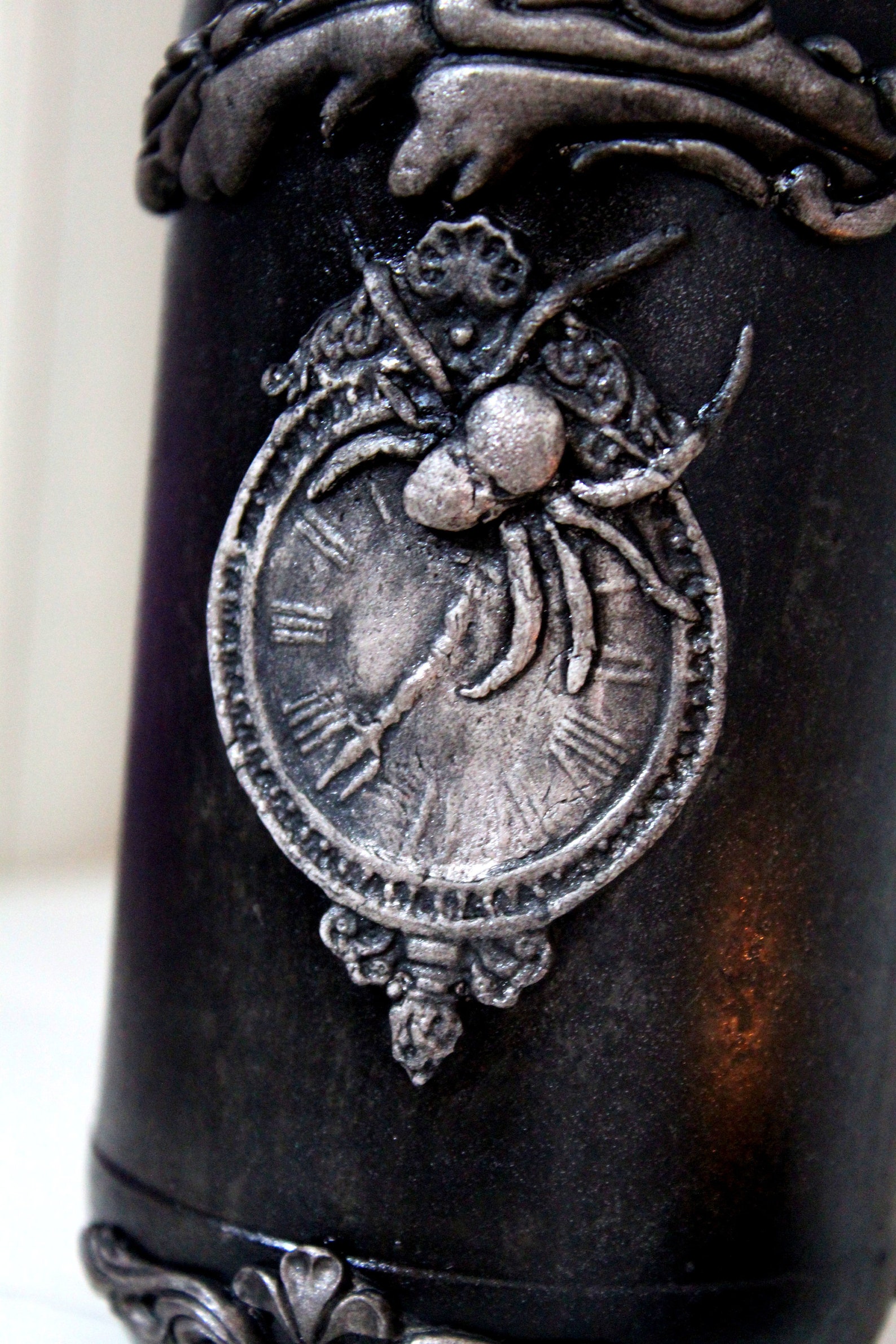 Gothic Black Vase Gothic Bottle Spider Vase Vampire Vase - Etsy