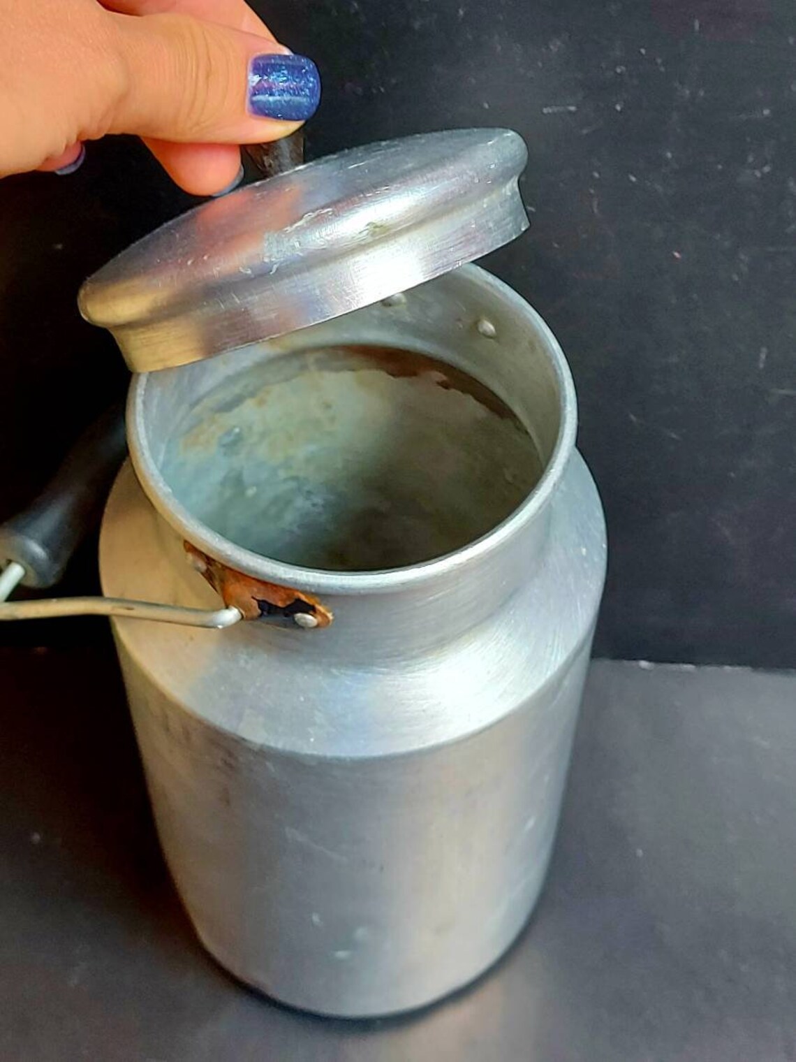 Milk tin jug Vintage tin jug Farmhouse decor Rustic kitchen | Etsy