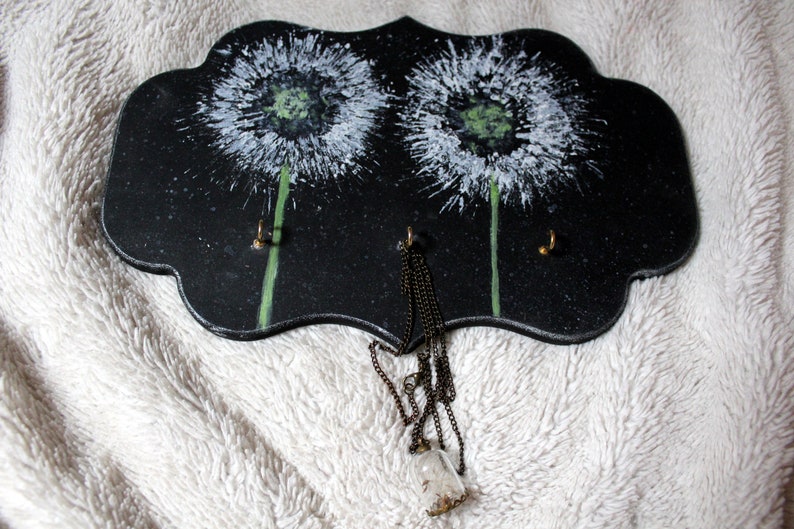 Dandelion Key Hanger Gothic Dandelion Jewelry Hanger Dandelion | Etsy