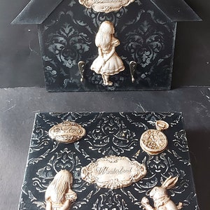 Alice Key Rack, Alice in Wonderland, Wonderland Rack, Damask Key Rack ...