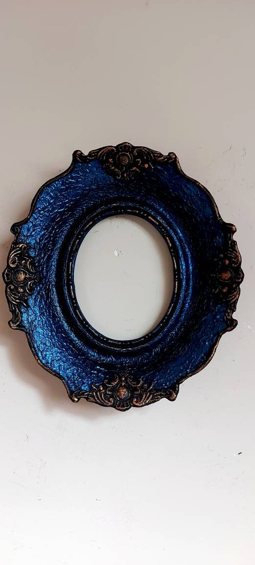 Gothic Blue Frame Gothic Wall Frame Gothic Oval Frame - Etsy