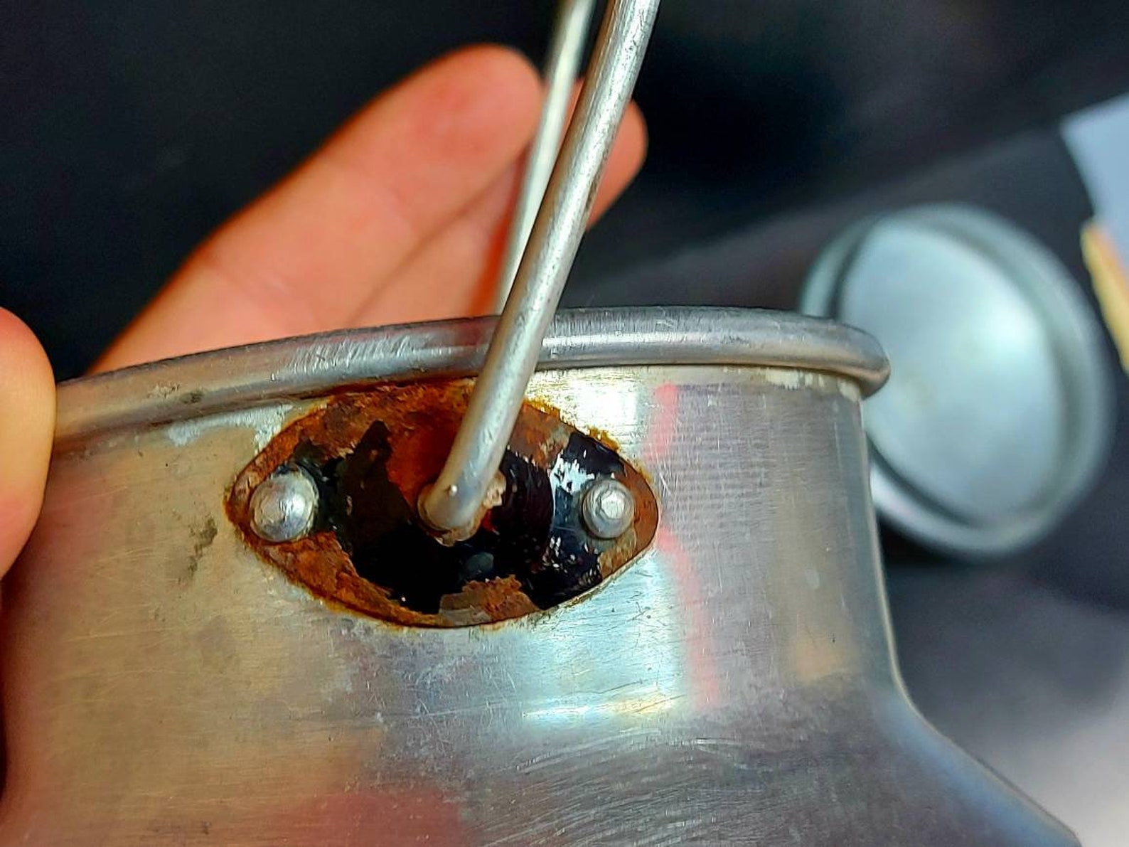 Milk tin jug Vintage tin jug Farmhouse decor Rustic kitchen | Etsy