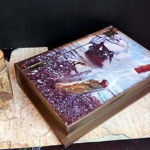 Ship Book Box, Pirate's Ship, Sailing Box, Compass Box, Nautical Decor ...