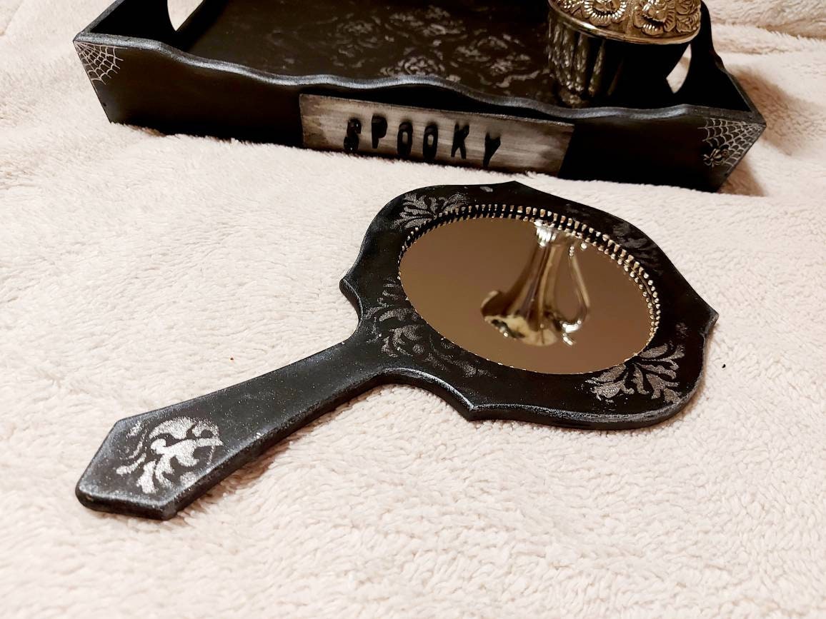 Big hand mirror Gothic hand mirror Witch hand mirror Gothic | Etsy