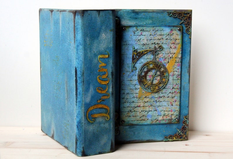 Wizard's book box Fairy tale decor Grimoire book box Time | Etsy