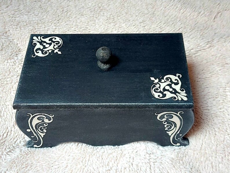 Black Gothic Box Gothic Decor Witch Black Box Wicca Decor | Etsy
