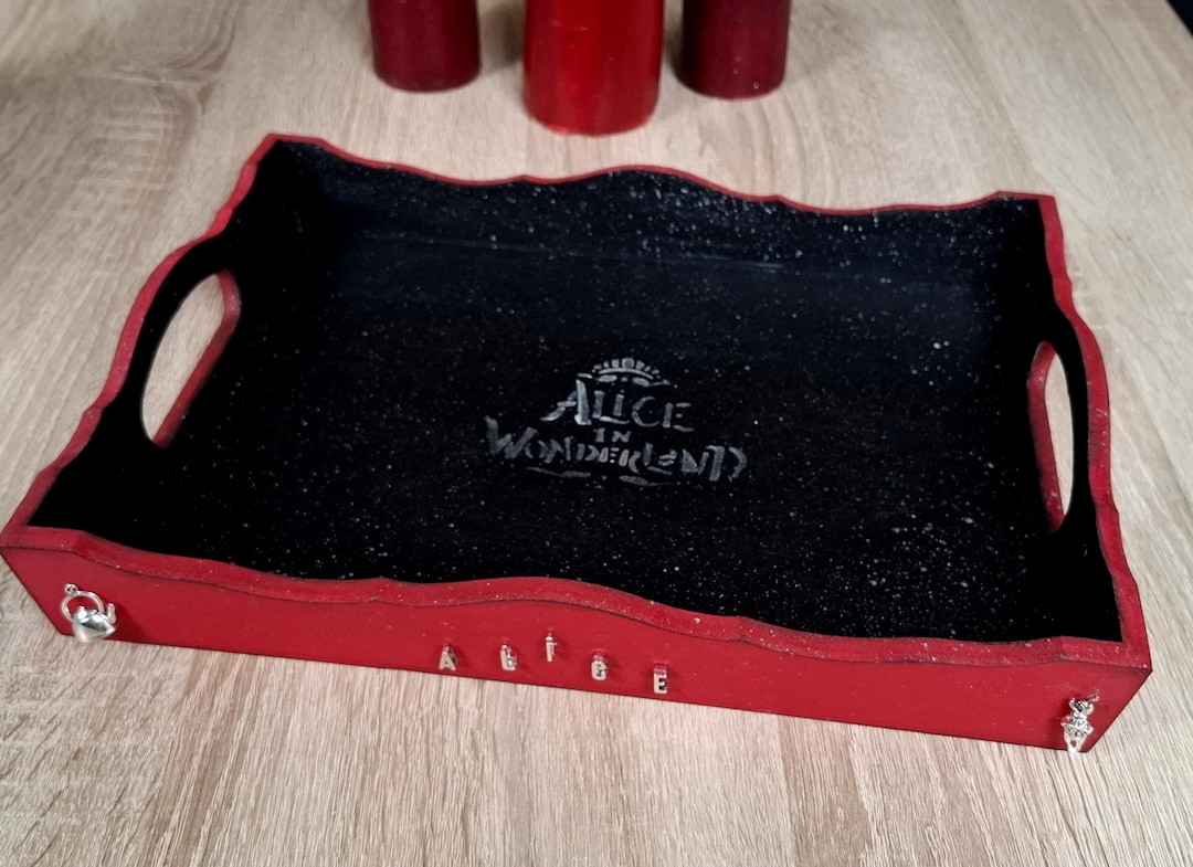 Gothic Alice Tray, Alice in Wonderland, Alice Black Red Tray ...