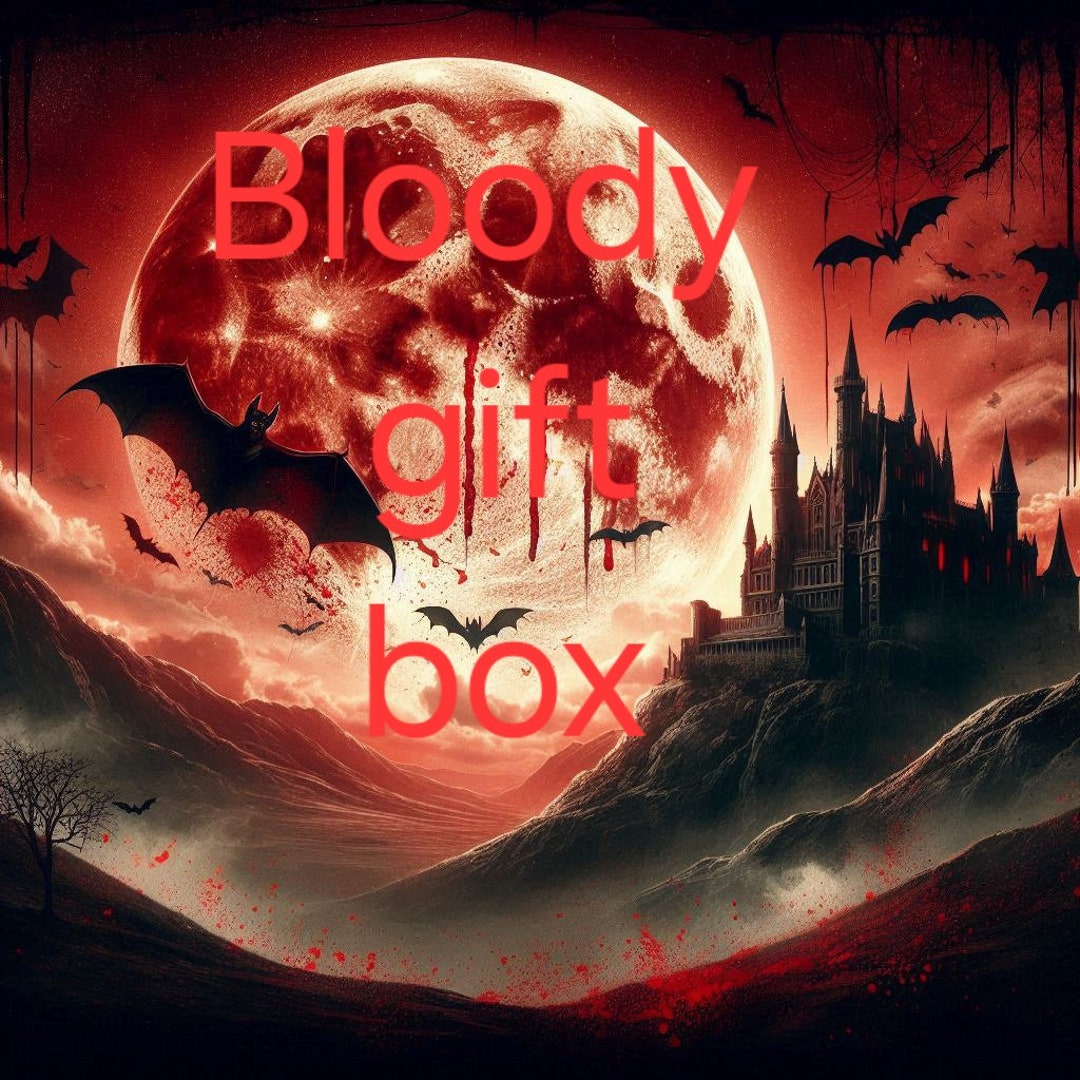 Bloody Gift Box, Bloody Surprise Box, Blood Gift Box, Halloween Gift ...