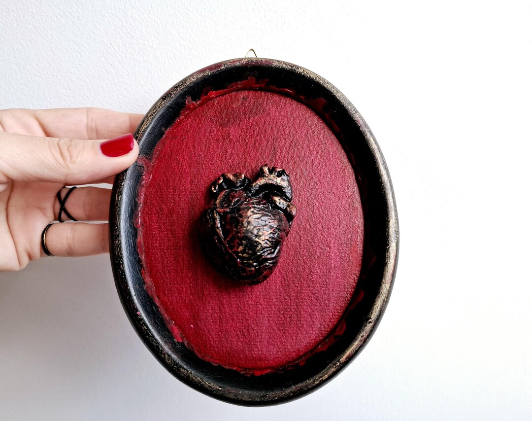Goth Black Heart, Gothic Heart Framed, Gothic Wall Decor, Immortal ...