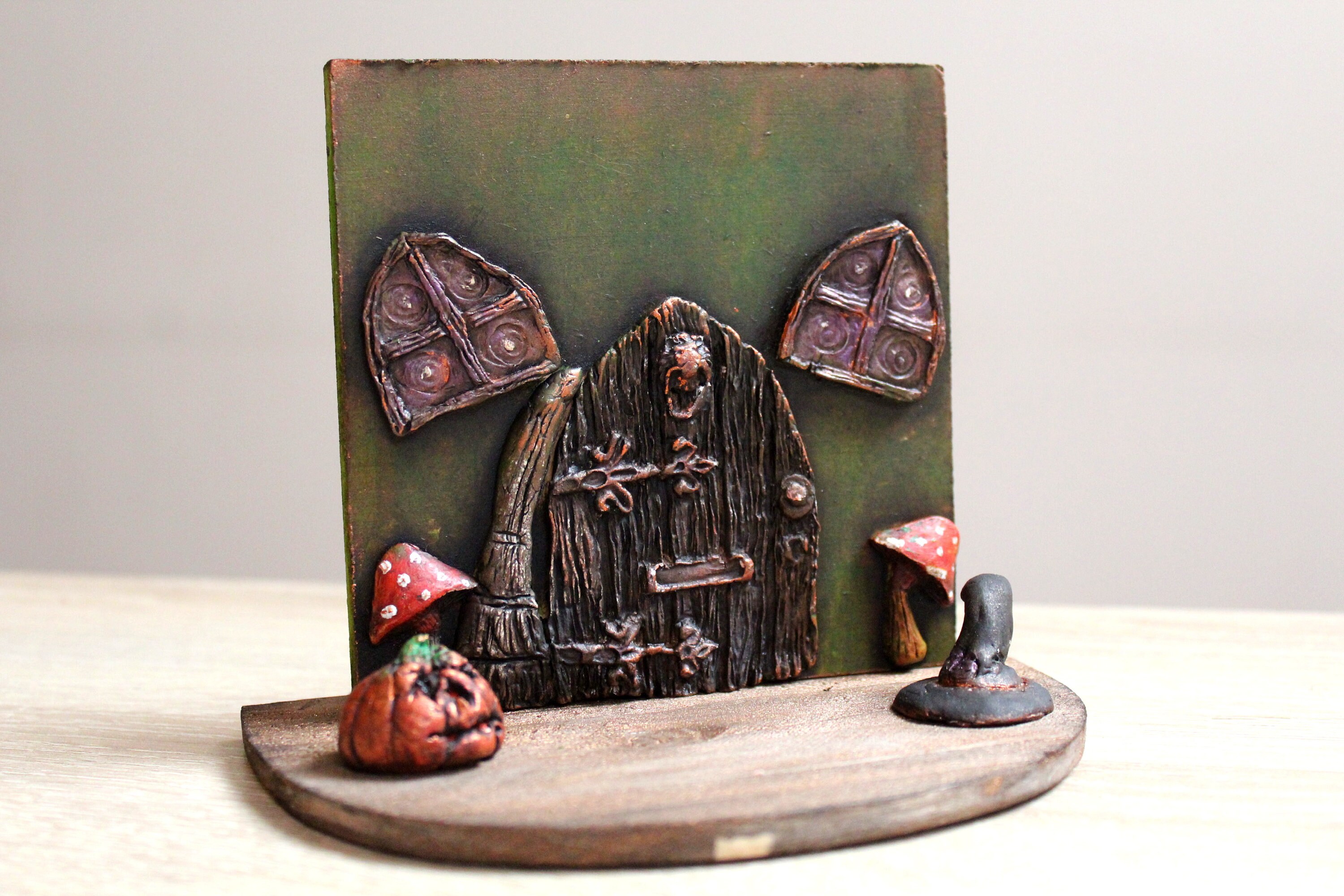 Witch Porch Witch Miniature set Witch miniature Witch altar | Etsy