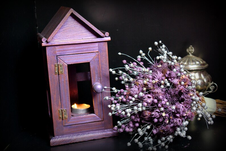 Witch Altar Decor Witch Purple Lantern Gothic House Lantern | Etsy