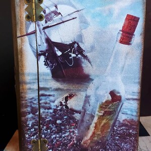 Ship Book Box, Pirate's Ship, Sailing Box, Compass Box, Nautical Decor ...