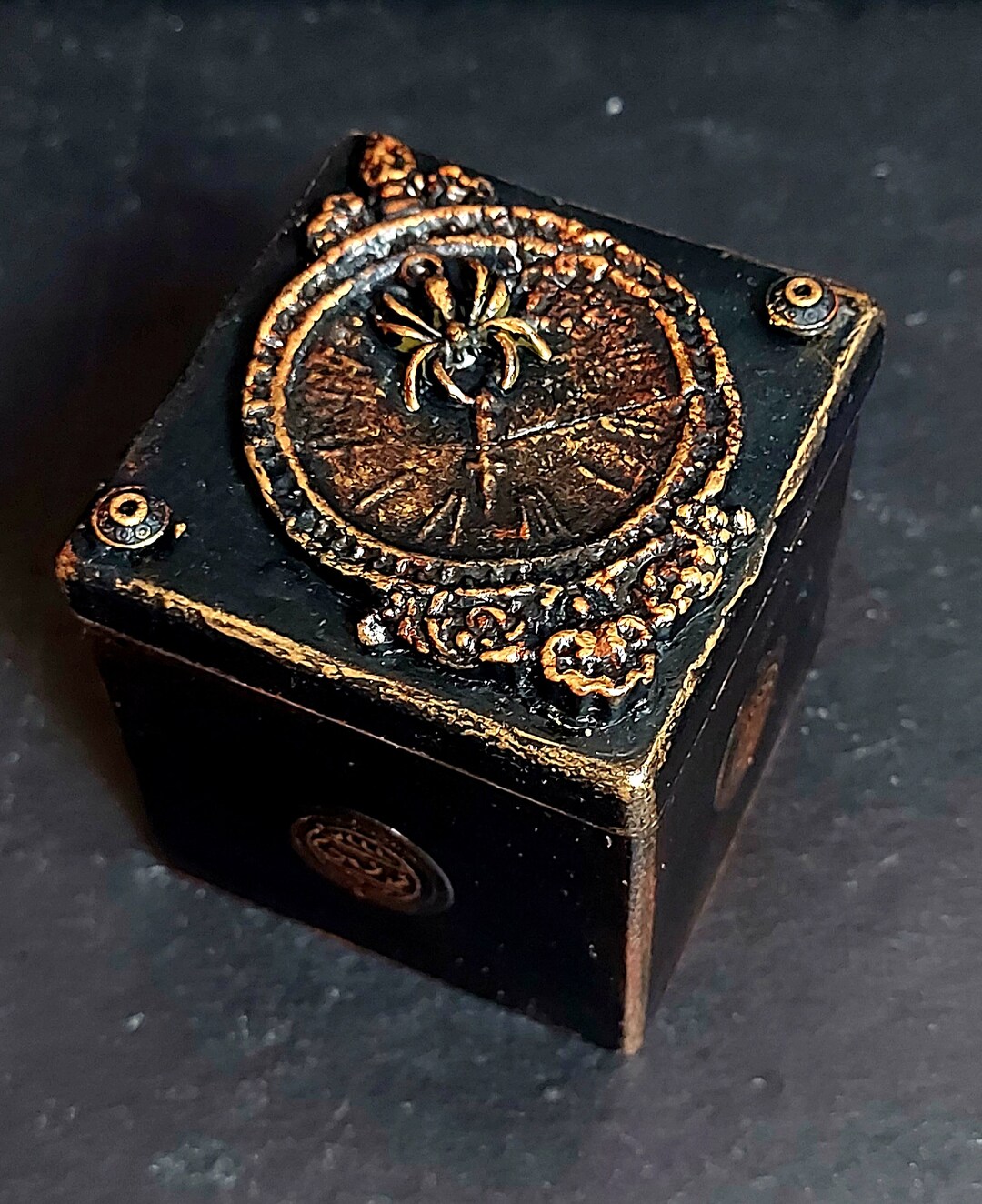 Clock Ring Box, Spider Ring Box, Clock Spider Box, Industrial Style Box ...