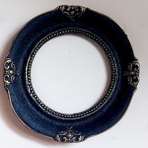 Gothic Round Frame, Gothic Black Frame, Victorian Frame, Goth Circular ...