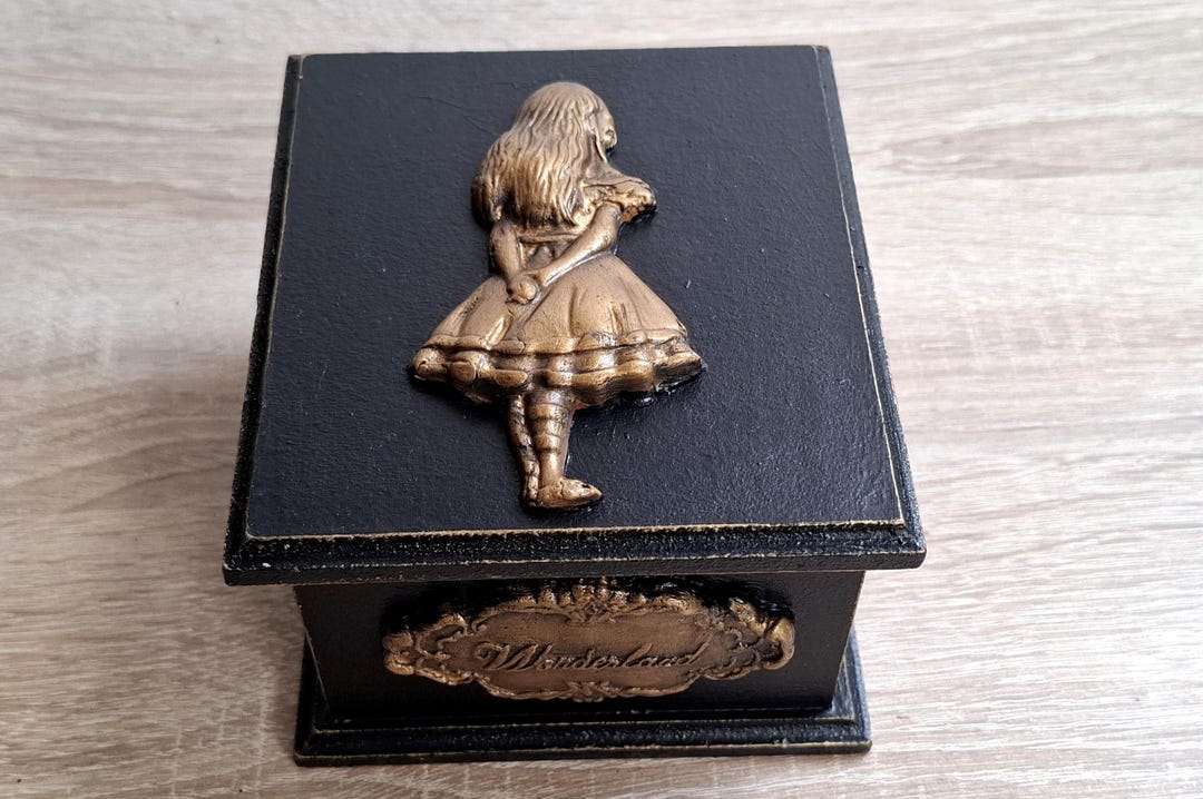 Alice in Wonderland, Wonderland Box, Black Alice Box, Alice Gothic Box ...