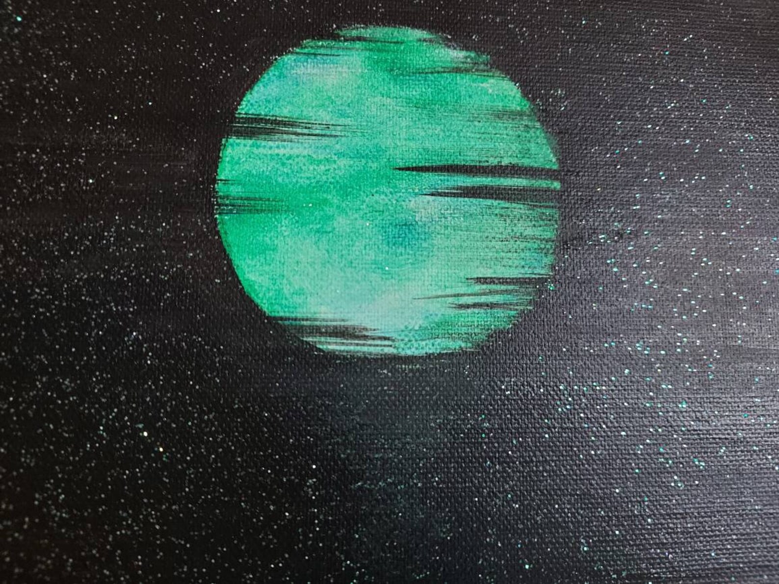 Green Moon Decor Gothic Wall Decor Moon Painting Witch Moon | Etsy