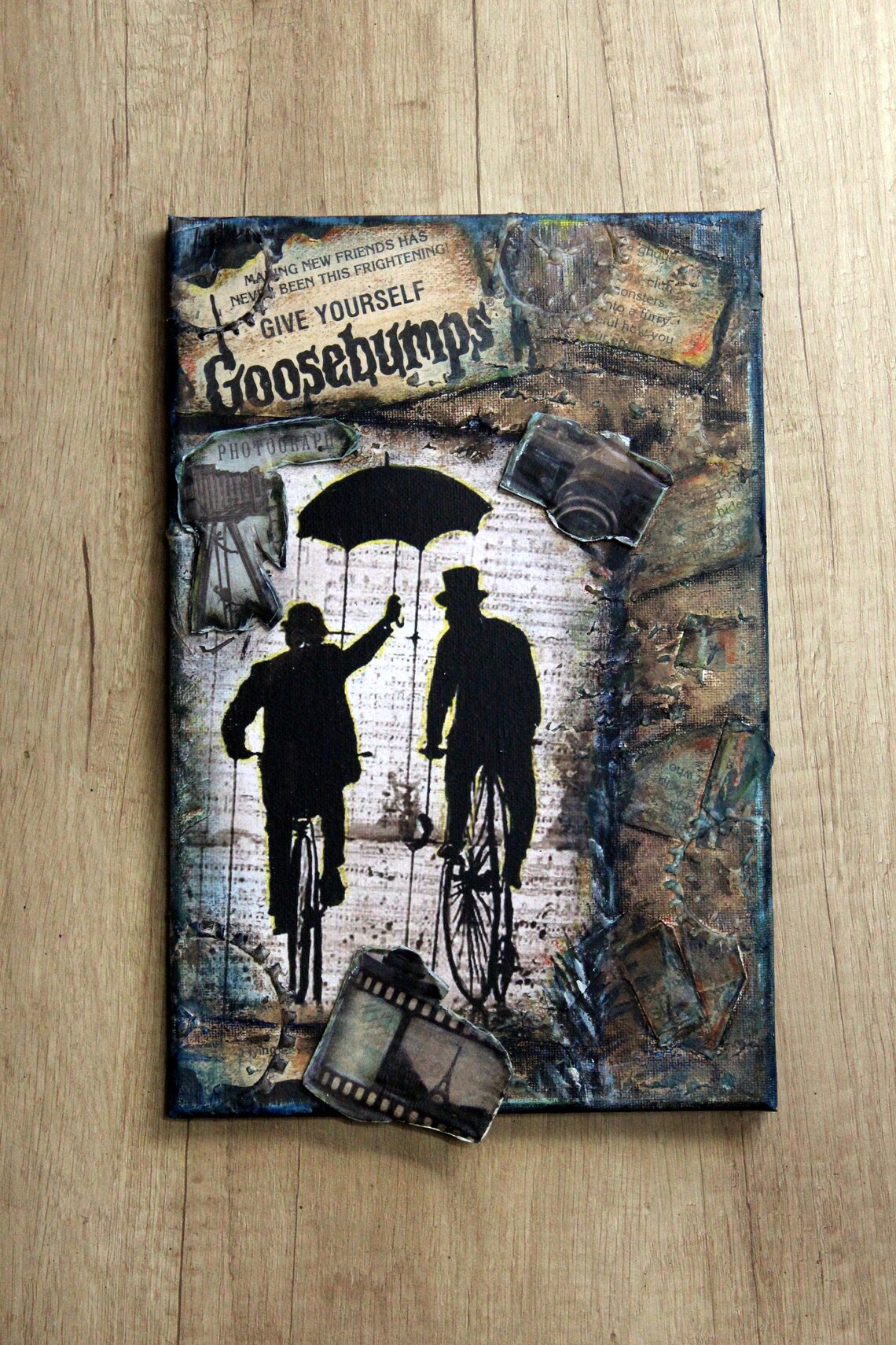 Goosebumps Painting Horror Decor Halloween Decor Mix Media | Etsy