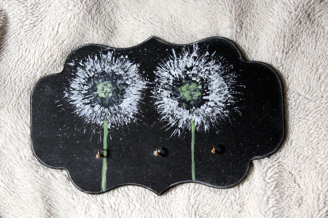 Dandelion Key Hanger Gothic Dandelion Jewelry Hanger Dandelion - Etsy