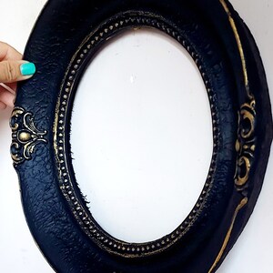Gothic Round Frame, Gothic Black Frame, Victorian Frame, Goth Circular ...