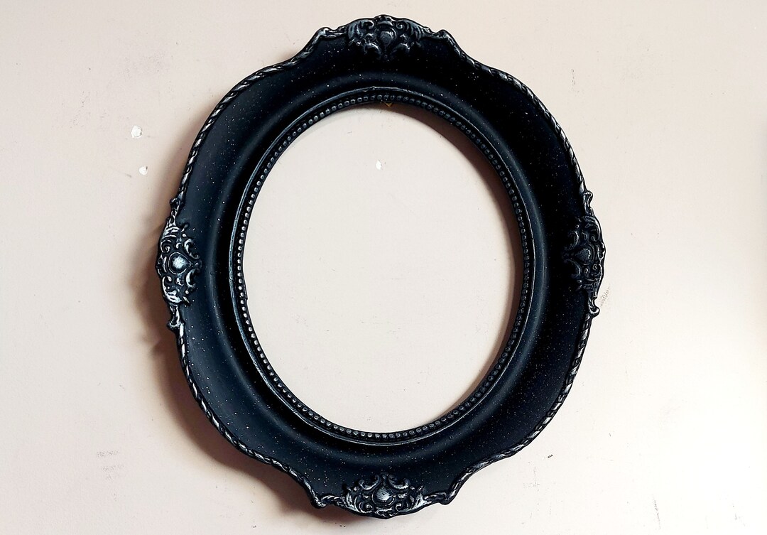 Gothic Wall Frame, Witch Black Frame, Gothic Oval Frame, Vampire Black ...