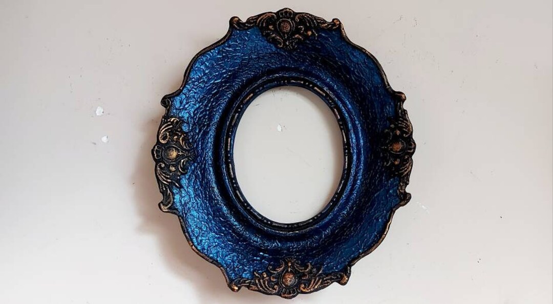 Gothic Blue Frame Gothic Wall Frame Gothic Oval Frame - Etsy
