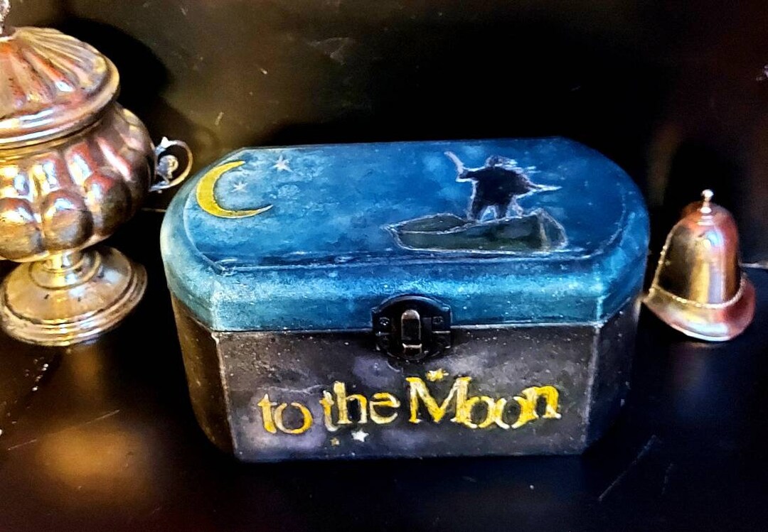 Gothic Moon Box Meditation Moon Box Christmas Gift Box Moon - Etsy