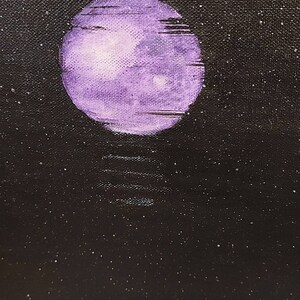 Gothic Wall Decor Purple Moon Decor Moon Painting Gothic Moon Decor ...