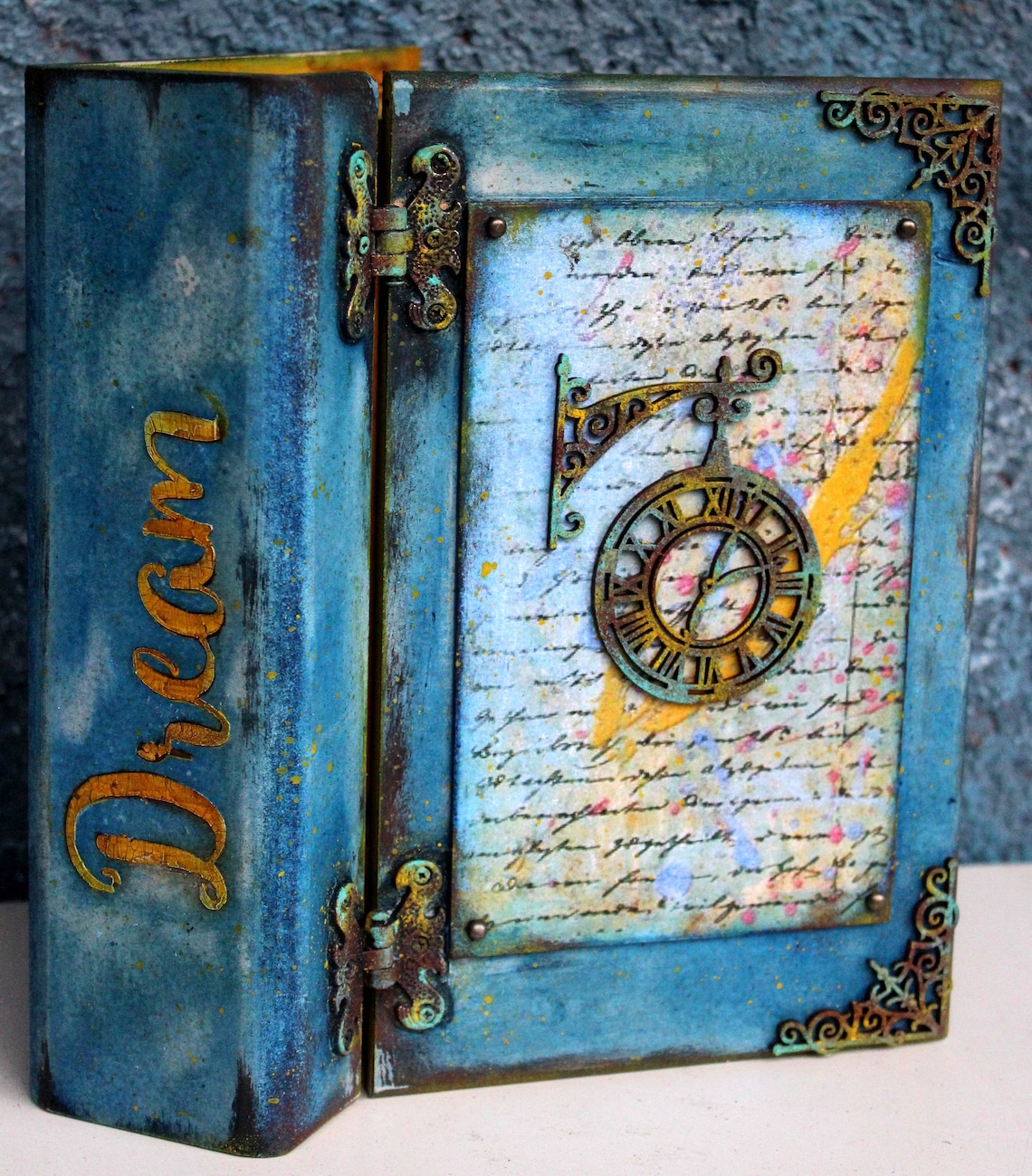 Wizard's book box Fairy tale decor Grimoire book box Time | Etsy