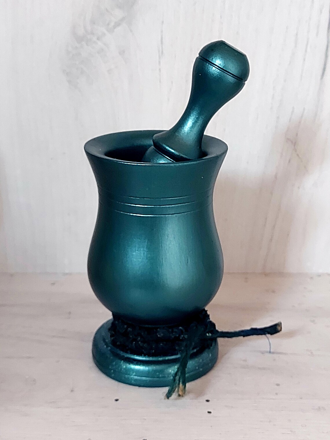 Mortar and Pestle Green Mortar Green Witch Decor Alchemy - Etsy