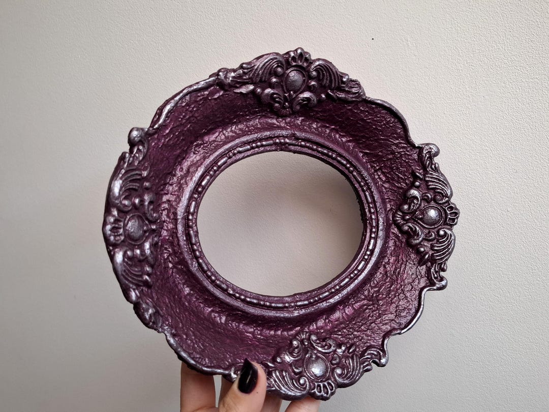 Gothic Purple Frame, Goth Burgundy Frame, Gothic Wall Frame, Bohemian ...