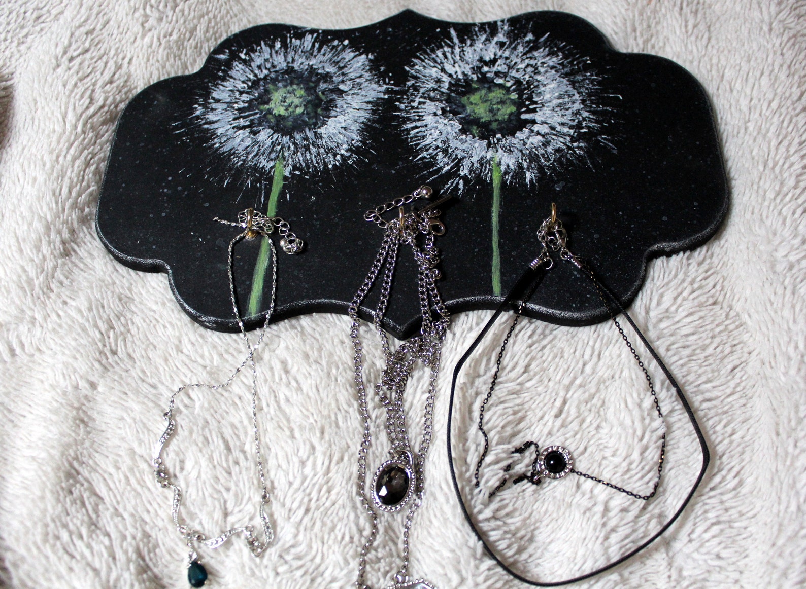 Dandelion key hanger Gothic Dandelion Jewelry hanger Dandelion | Etsy