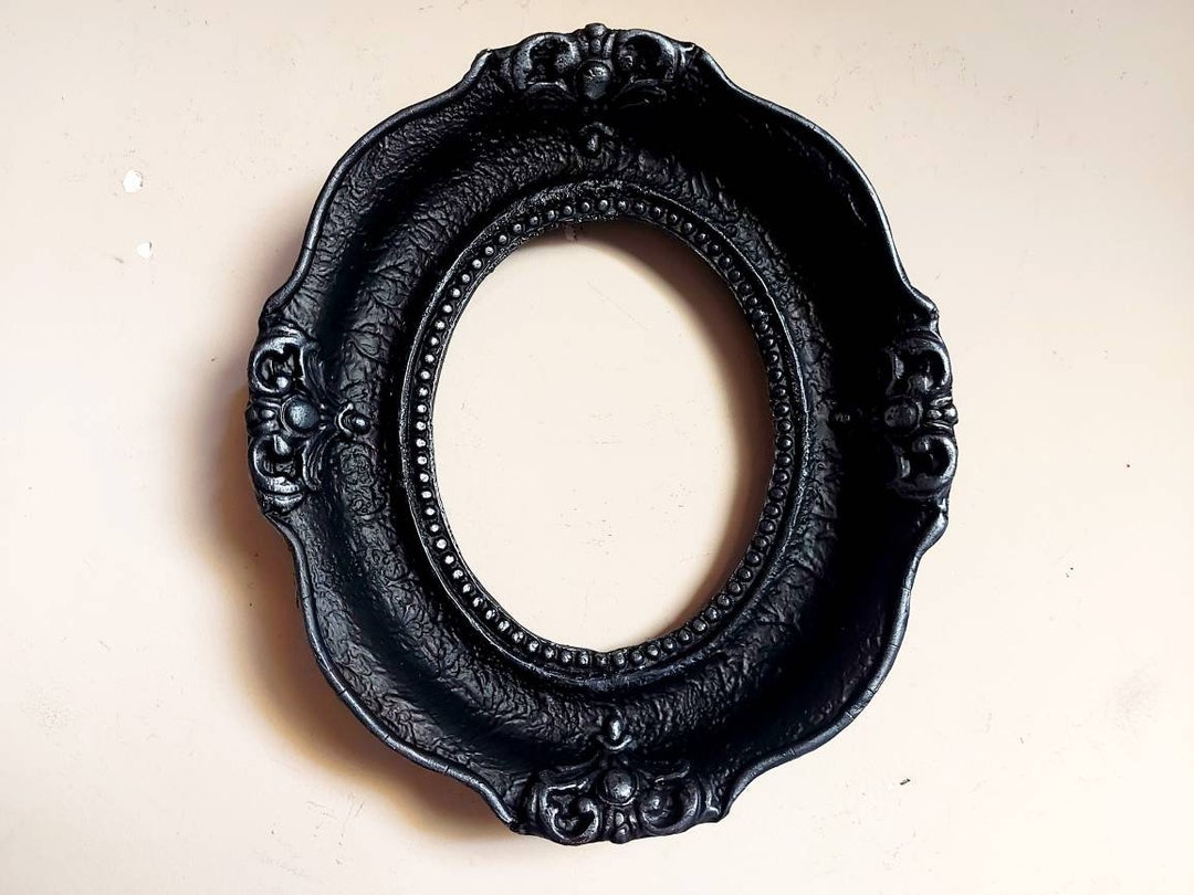 Gothic Black Frame, Oval Black Frame, Gothic Wall Frame, Dark Aesthetic ...