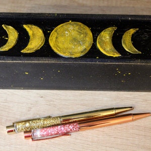 Moon Phases Box Moon Box for Pens Moon Pen Holder Wicca | Etsy
