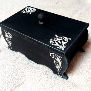 Black Gothic Box Gothic Decor Witch Black Box Wicca Decor Pagan Decor ...