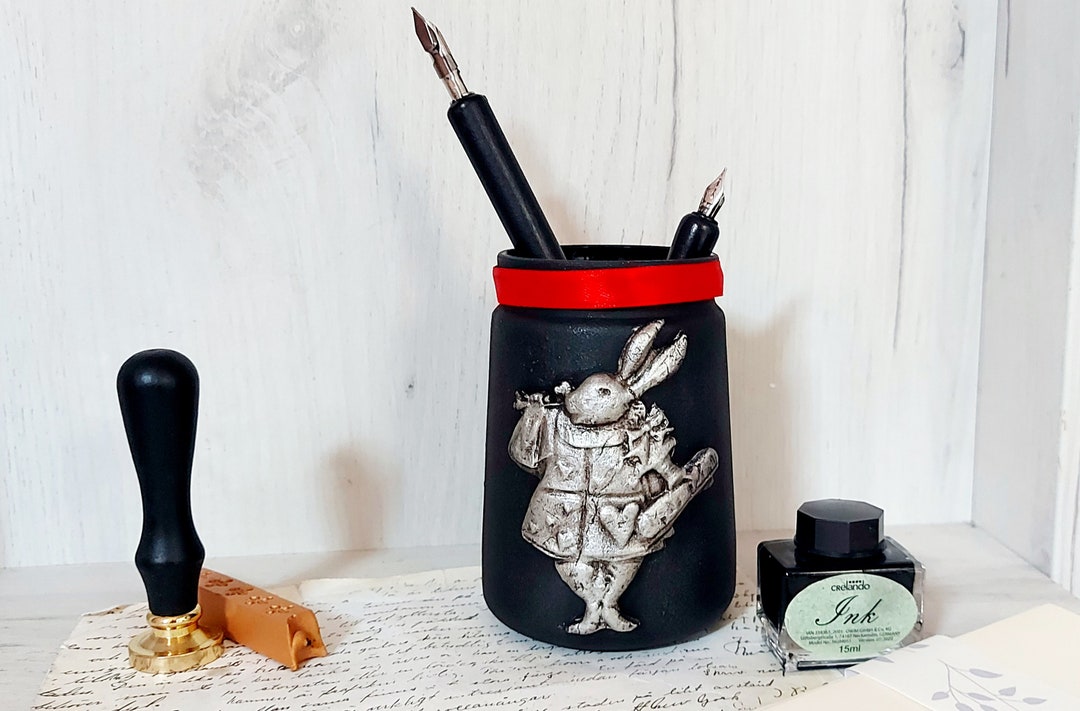 Easter Rabbit Holder, Rabbit Pen Holder, Gothic Pen Holder, Gothic ...