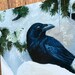 Crow in Snow Greeting Card - Etsy
