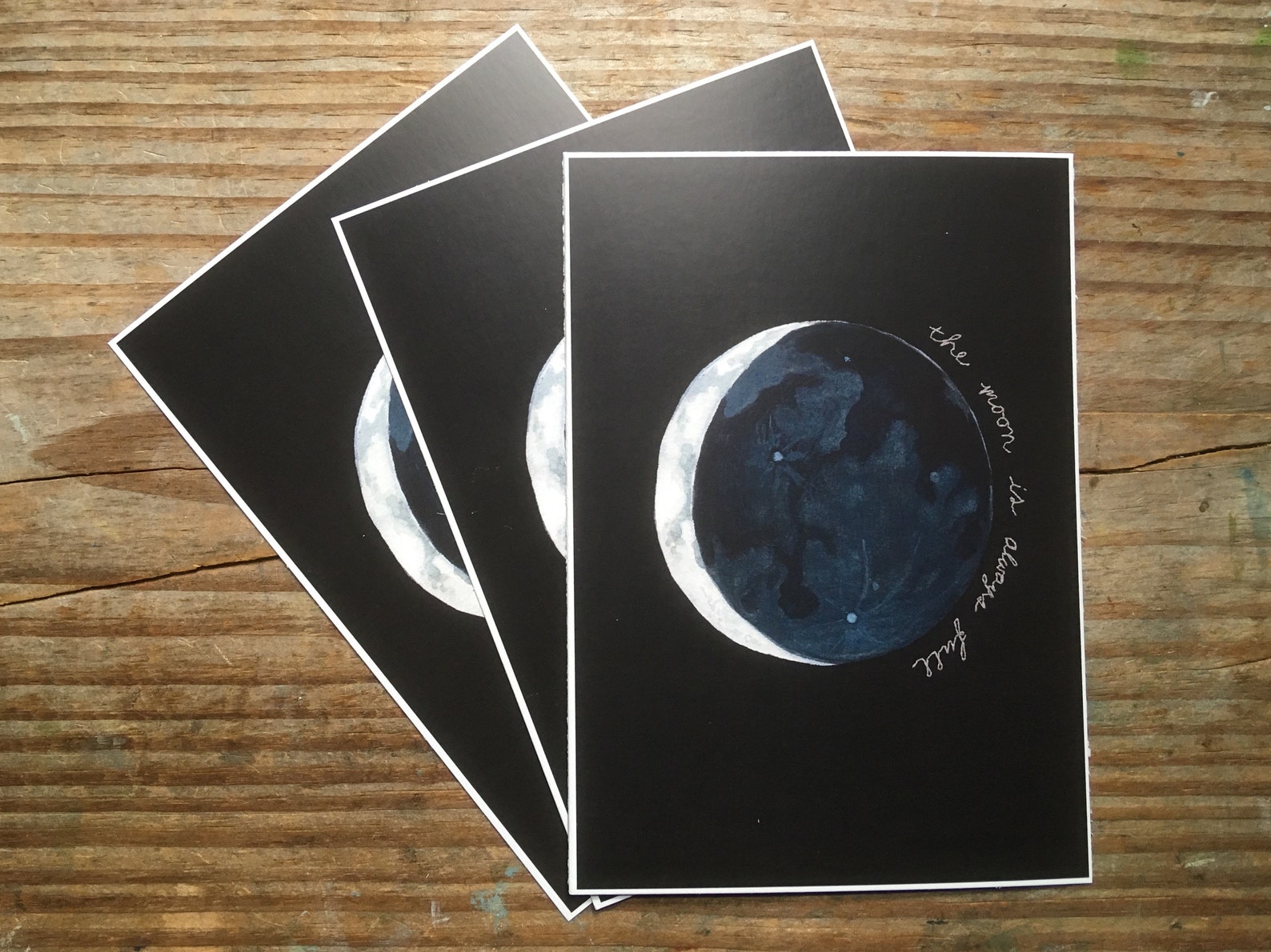 The Moon is Always Full Postcard - Etsy