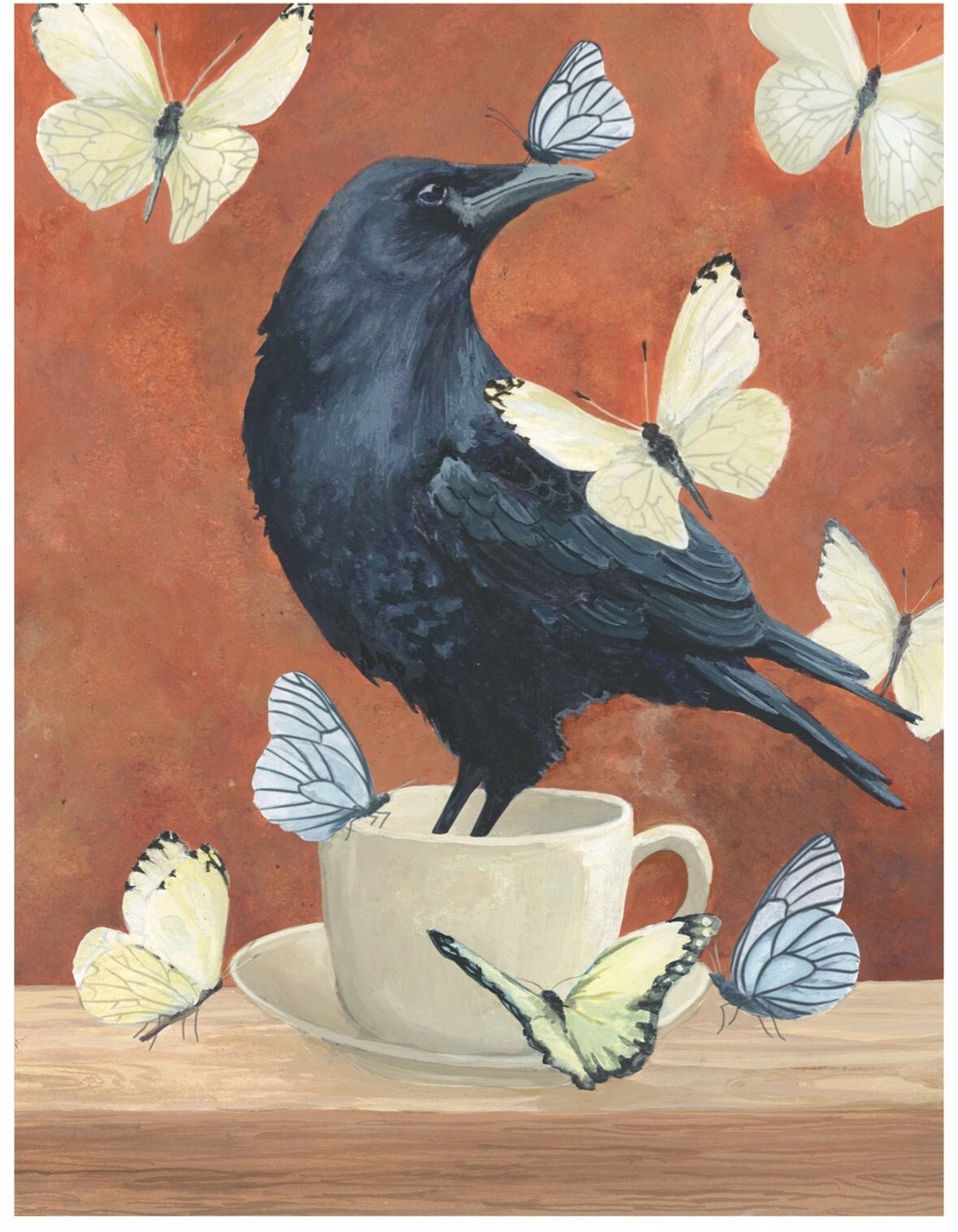 Kitchen Crow Print - Etsy