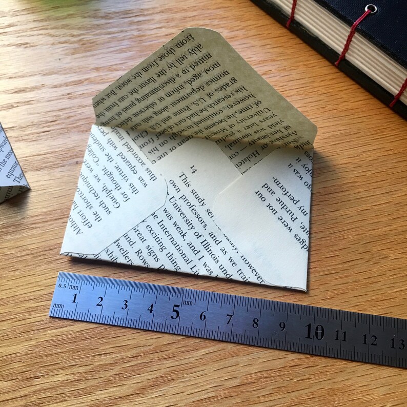 12 Handmade Envelopes Made From Vintage Book Pages Mini - Etsy