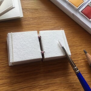 Handmade 1x1 Watercolor Book, Mixed Media Art Journal, Tiny Sketchbook ...
