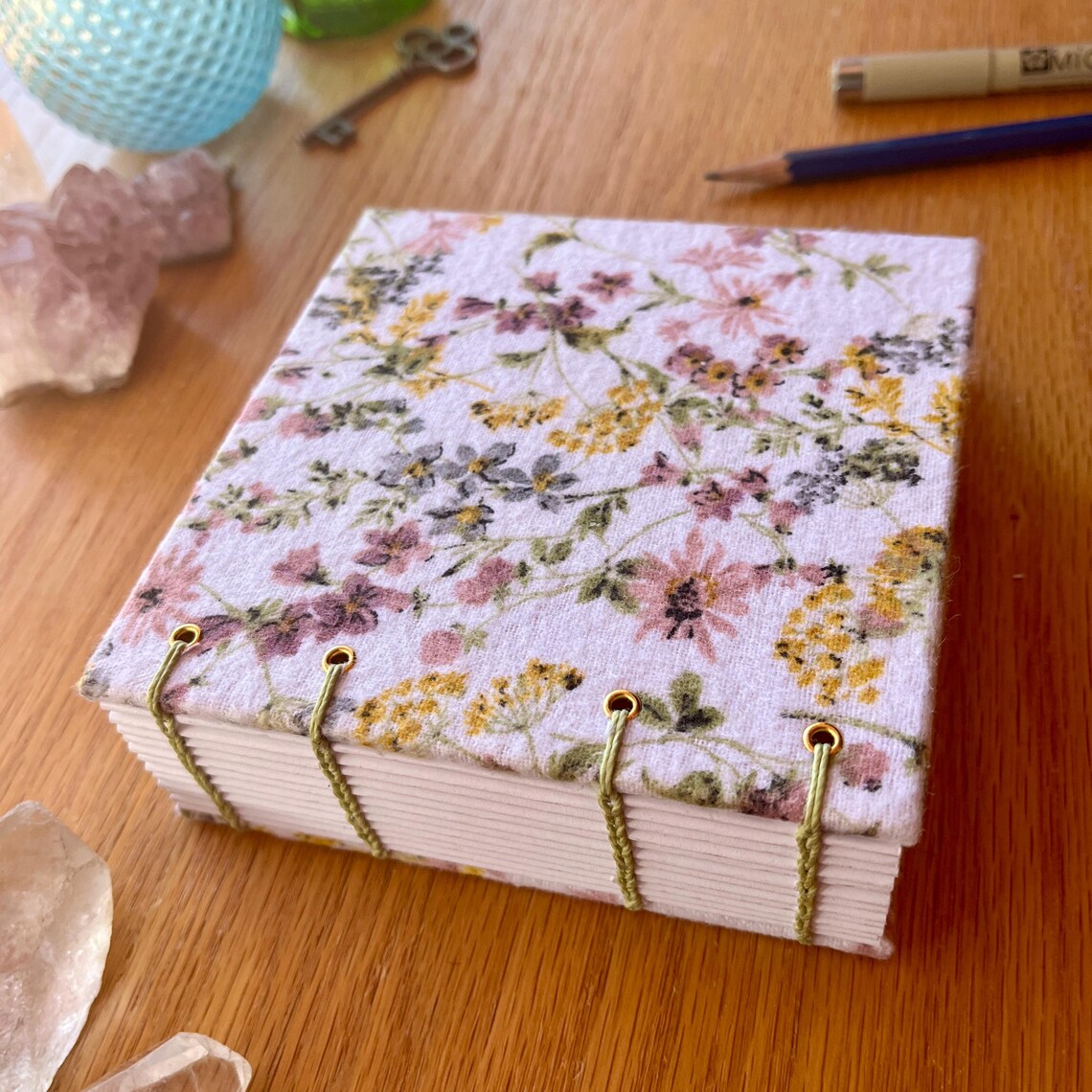 Handmade 4x4 Thick Journal, Handbound Sketchbook, 300 Pages Creative ...