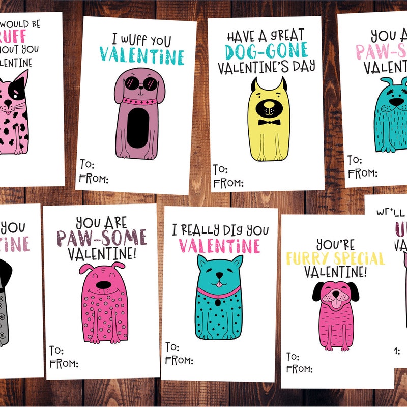 Dog Valentine Card - Etsy