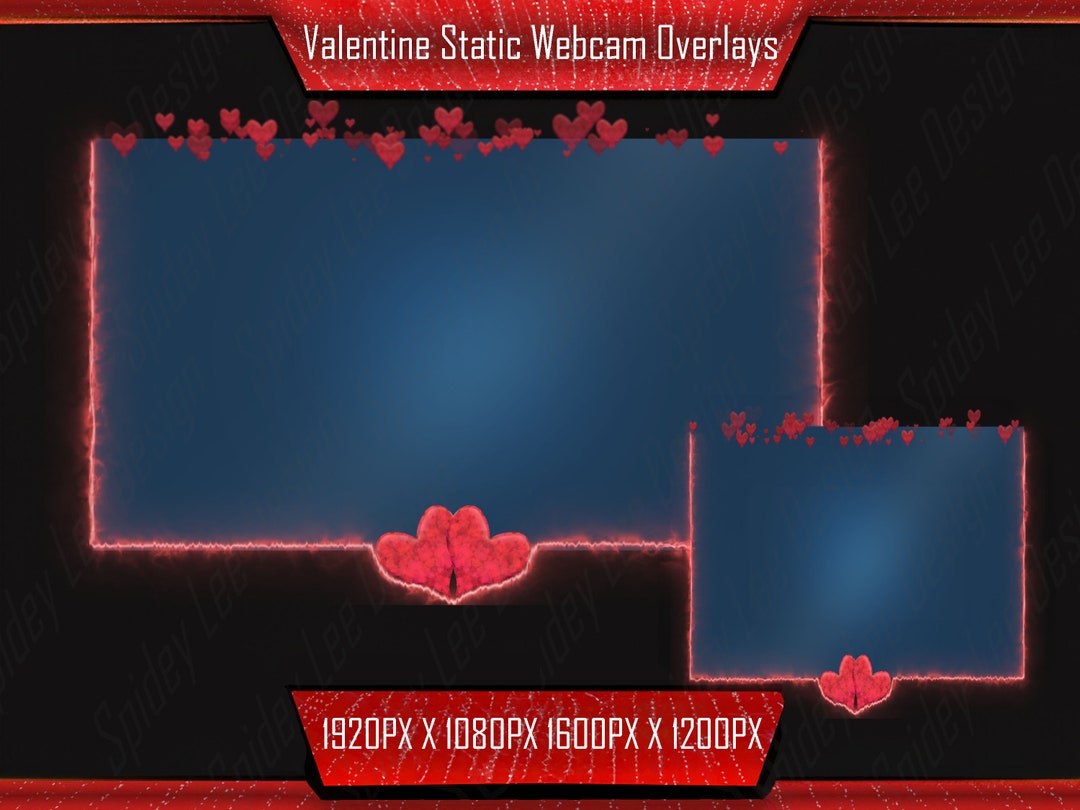 Valentine's Day Webcam Border, Valentine's Overlay, Valentine's Stream ...