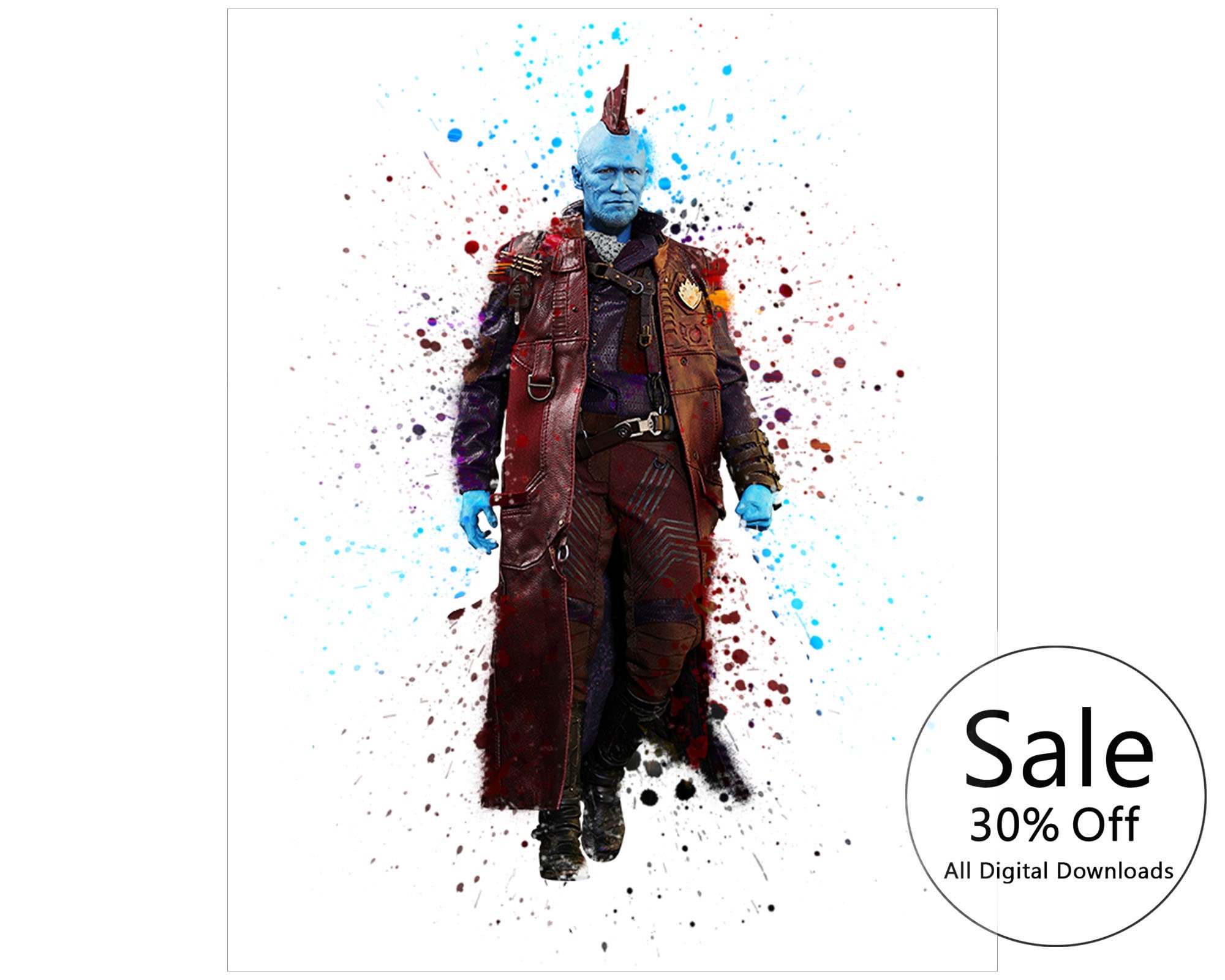 Art & Collectibles Yondu Marvel superhero art print Digital Prints ...